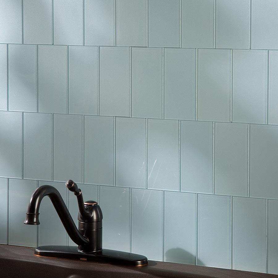 Aspect Peel and Stick Backsplash Tiles in Glass, Stone and Metal